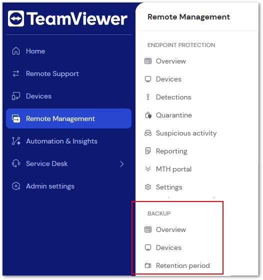 Get started with TeamViewer Backup